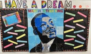 Martin Luther King Jr. Mural: Monochrome Portrait Collaborative Art