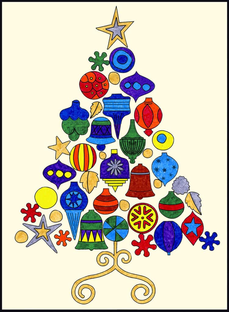Andy Warhol Christmas Tree Art Template · Easy DIY Mural