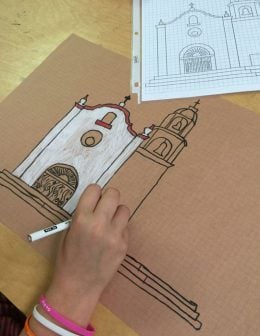 California Missions Drawings: 21 Open-and-Go Grid Drawing Lessons