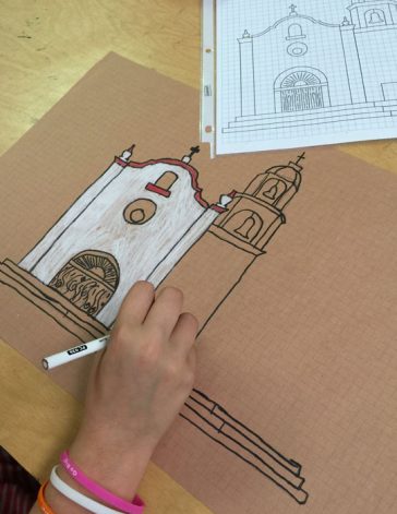California Missions Drawings: 21 Open-and-Go Grid Drawing Lessons