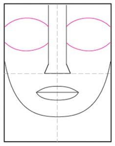 Easy How to Draw an Abstract Face Tutorial and Coloring Page