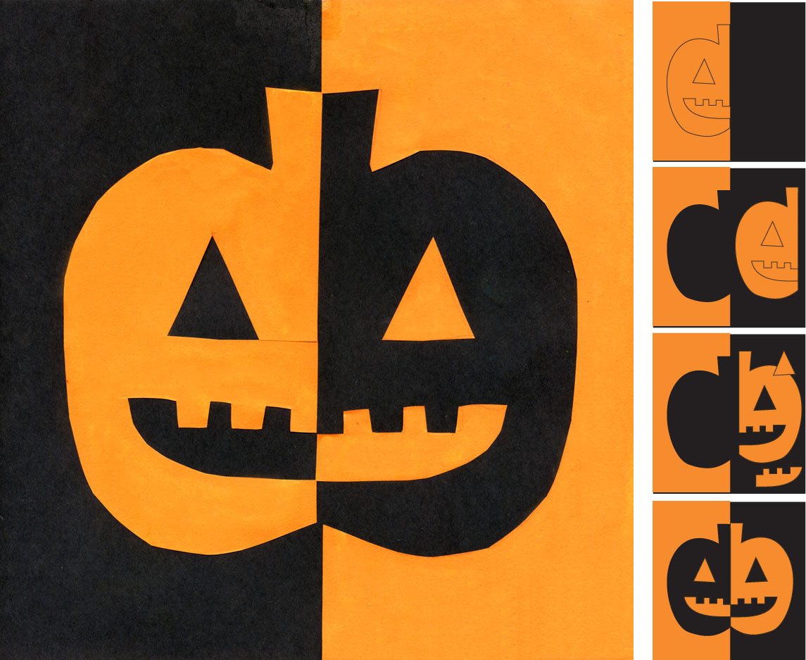 Symmetrical Pumpkin Art Projects For Kids