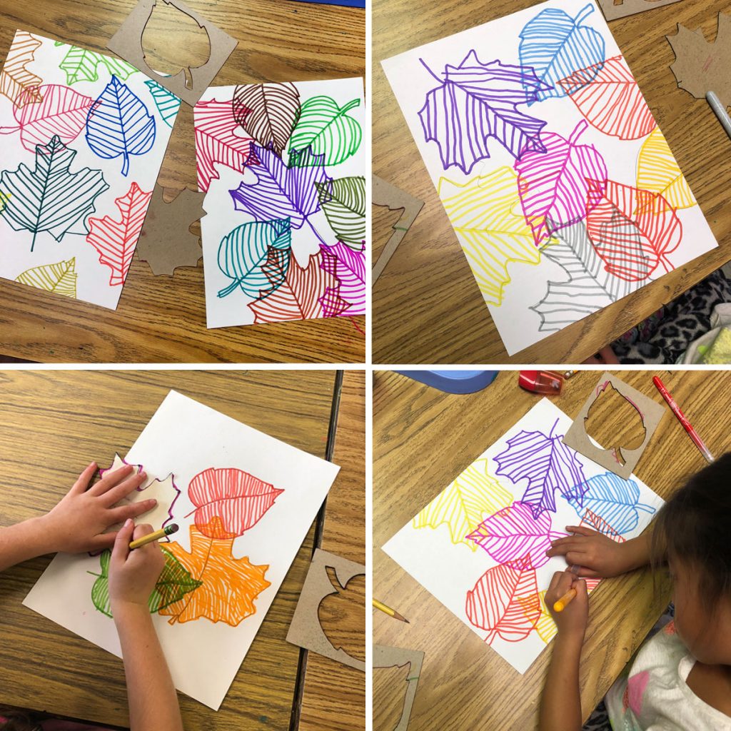 Line Art Project Leaves Art Projects For Kids