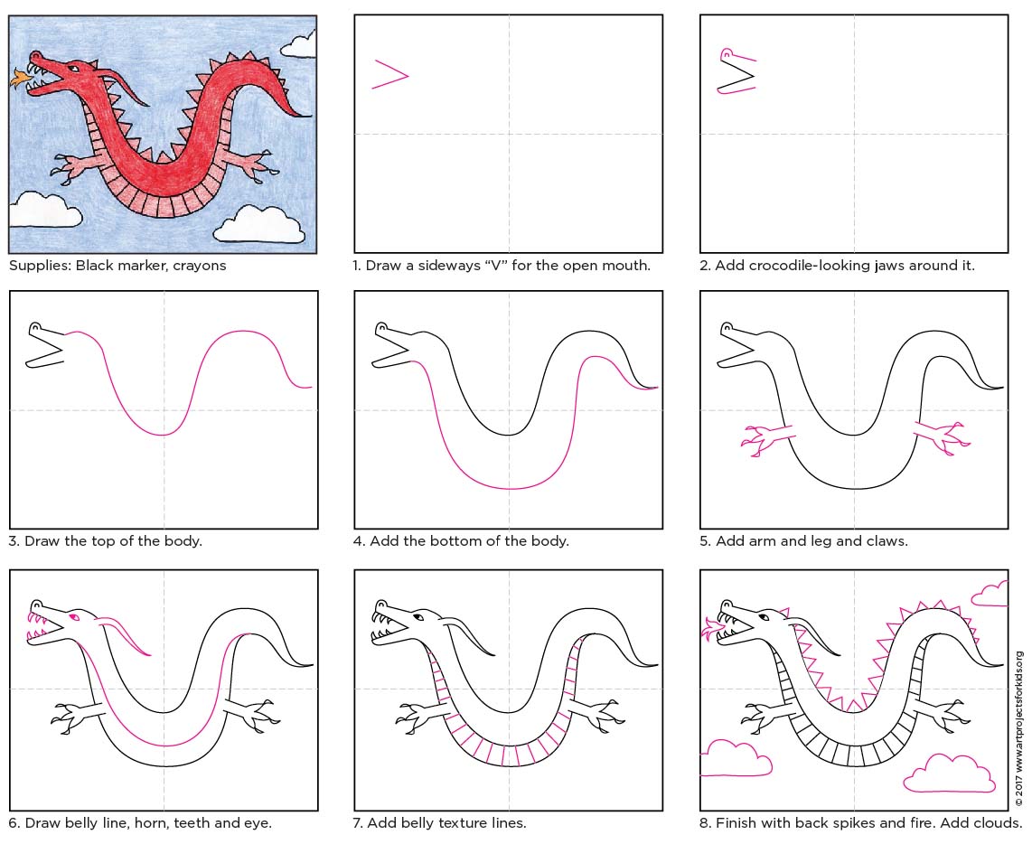 How To Draw All KINDS Of Dragons Art Projects For Kids How To Draw All KINDS Of Dragons Art Projects For Kids