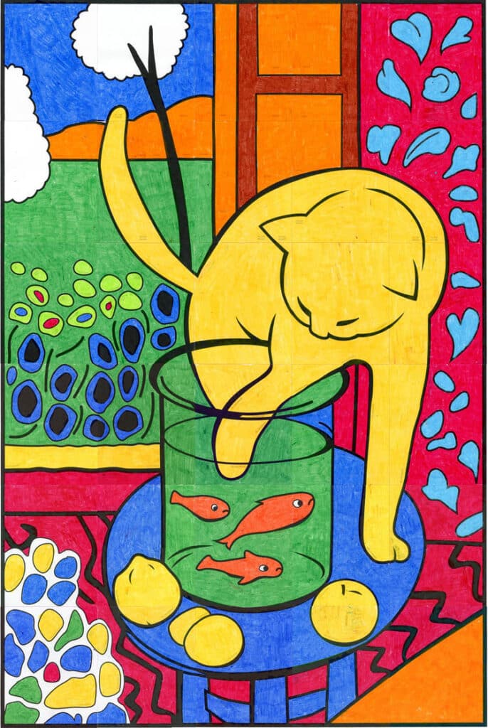 Matisse Cat Mural · Art Projects for Kids