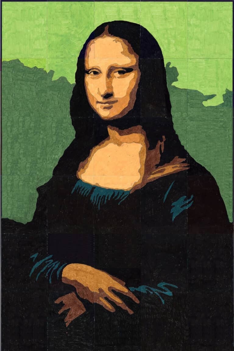 Black Scale Mona Lisa