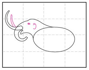 Easy How to Draw a Mastodon Tutorial and Mastodon Coloring Page