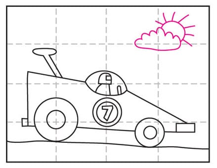 Draw a Race Car · Art Projects for Kids