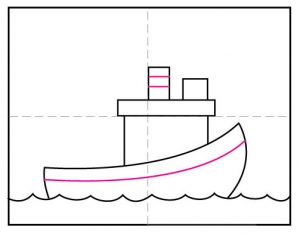 Draw a Tugboat · Art Projects for Kids
