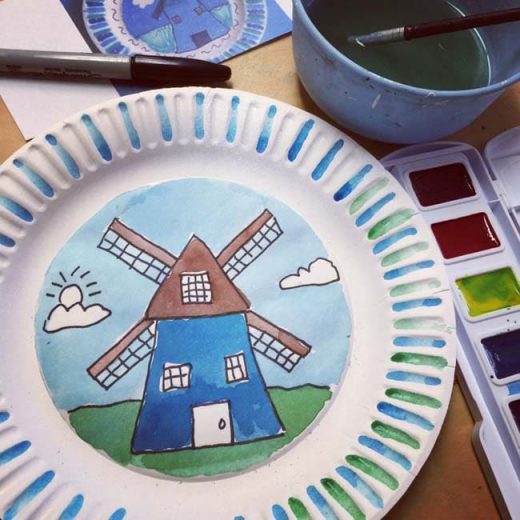 How to Draw a Windmill: Easy Step-by-Step Art Lesson for Kids