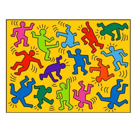 Dancing Pop Art Mural · Art Projects for Kids