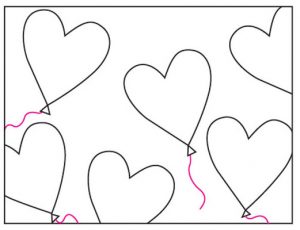 Easy Valentine Painting Project: Flying Heart Balloons