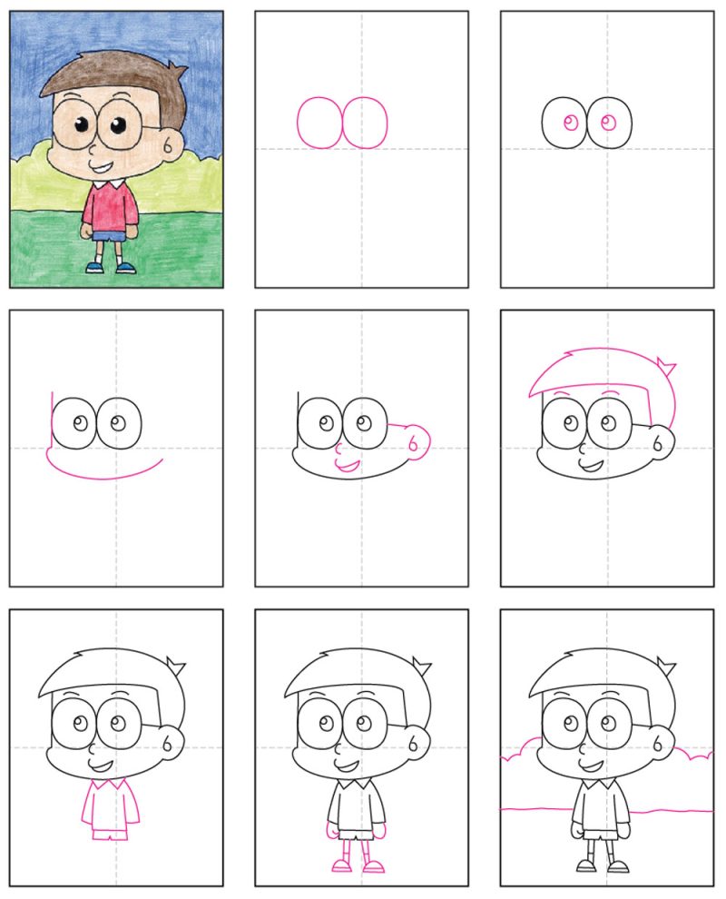 How to Draw a Cartoon Boy · Art Projects for Kids