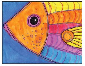 How to Draw and Paint a Fish Head: Easy Watercolor Resist Art Project