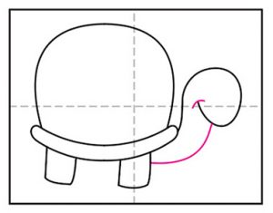 Easy How to Draw a Turtle Tutorial and Turtle Coloring Page
