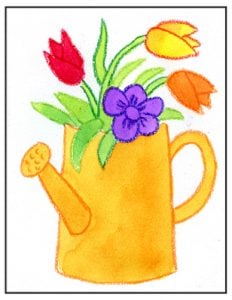 Easy How to Draw Spring Flowers Tutorial Video & Coloring Page