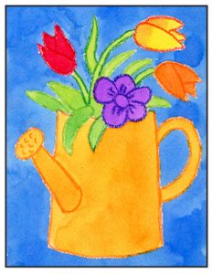 Easy How to Draw Spring Flowers Tutorial Video & Coloring Page