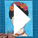 How to Draw Frida Kahlo Easy Step by Step Art Project for Kids
