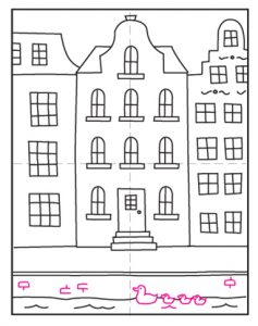 How to Draw Dutch Houses: Easy Step-by-Step Art Lesson for Kids