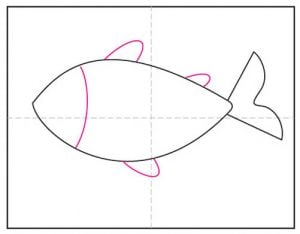 Easy How to Draw an X-Ray Fish Tutorial and Coloring Page