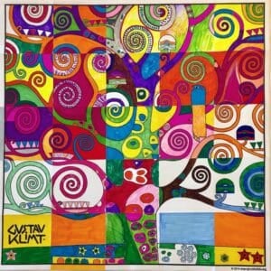 Klimt Tree of Life Collaborative Mural · Art Projects for Kids