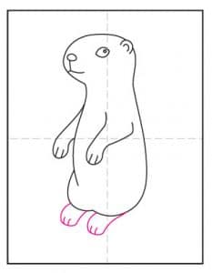 Easy How to Draw a Prairie Dog Tutorial and Prairie Dog Coloring Page