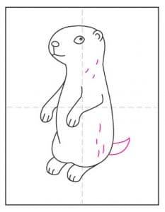 Easy How to Draw a Prairie Dog Tutorial and Prairie Dog Coloring Page