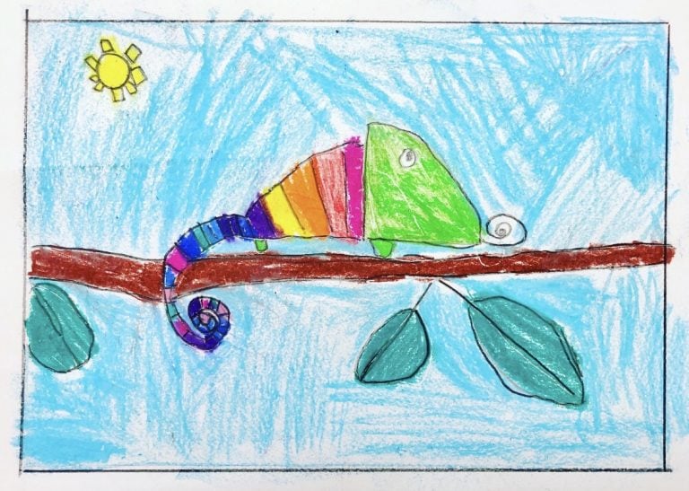 How to Draw a Chameleon: Easy Step-by-Step Art Lesson for Kids