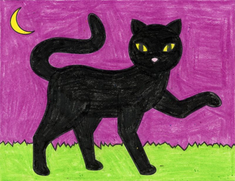 How to Draw a Scary Cat: Easy Step-by-Step Art Lesson for Kids