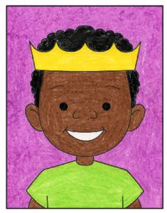 Easy How to Draw a Self Portrait Tutorial like a King or Queen