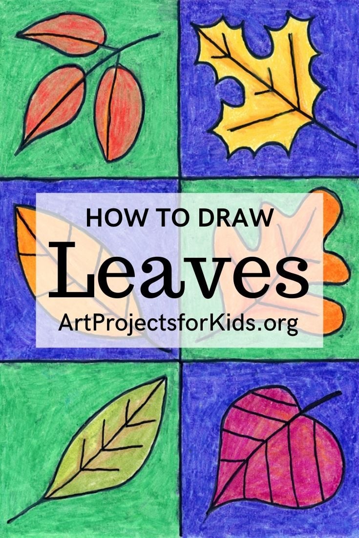 How to Draw a Leaf 6 Ways: Easy Fall Leaves drawing for Kids