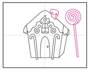 How to Draw a Gingerbread House: Step-by-Step Art Lesson for Kids