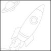 Easy How to Draw a Rocket Tutorial and Rocket Coloring Page