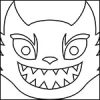Easy How to Draw a Scary Cat Tutorial and Scary Cat Coloring Page