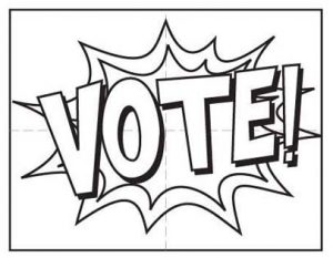 How to draw VOTE letters: Easy Step-by-Step Art Lesson for Kids