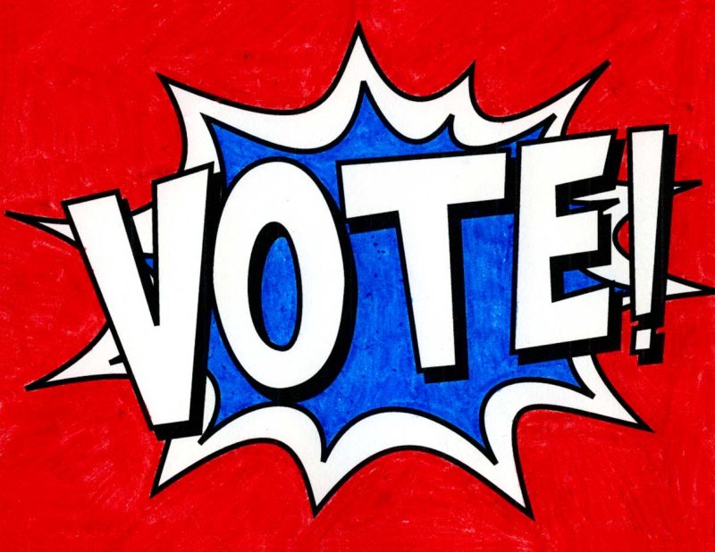 How to draw VOTE letters: Easy Step-by-Step Art Lesson for Kids