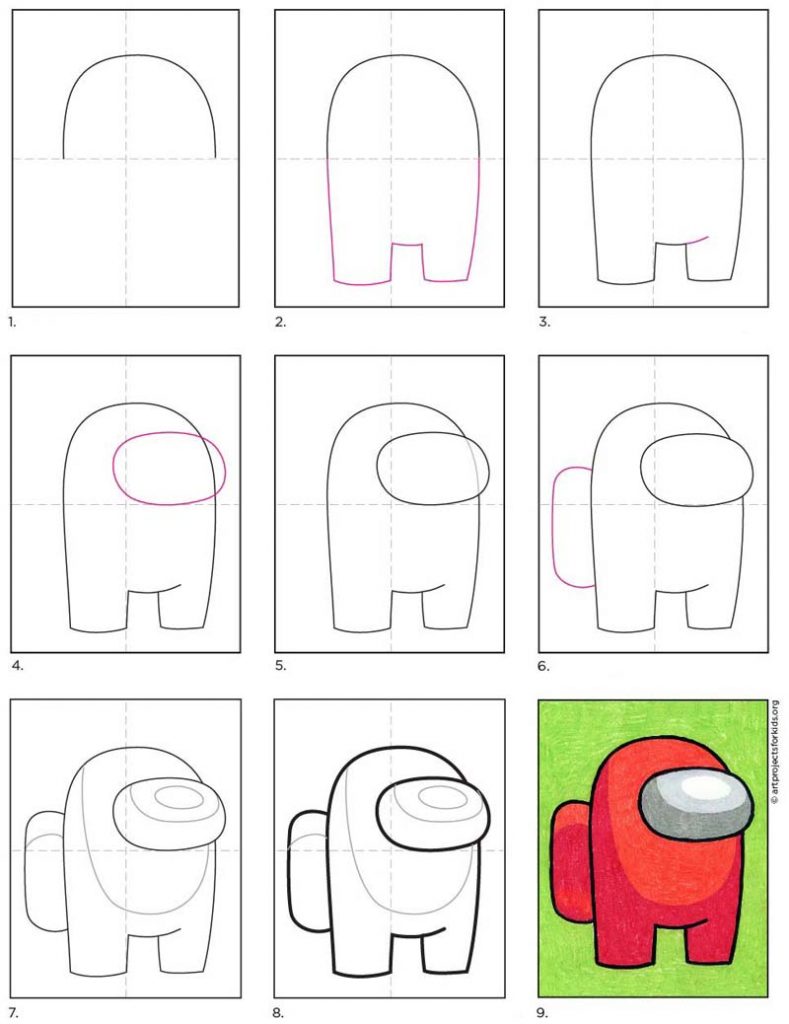 How to Draw an Among Us Crew Mate · Art Projects for Kids How to Draw an Among Us Crew Mate · Art Projects for Kids