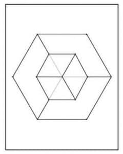 Easy How to Draw an Op Art Cube Tutorial Video & Coloring Page