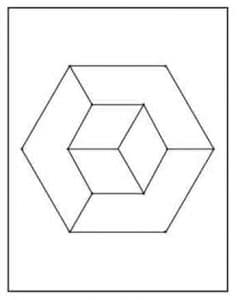 Easy How to Draw an Op Art Cube Tutorial Video & Coloring Page