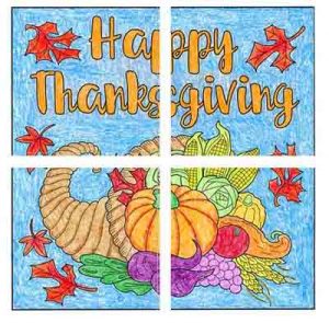Free Thanksgiving Printable: A DIY Thanksgiving Mural