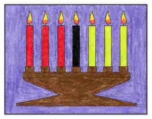 How to Draw Kwanzaa Candles: Easy Step-by-Step Art Lesson for Kids