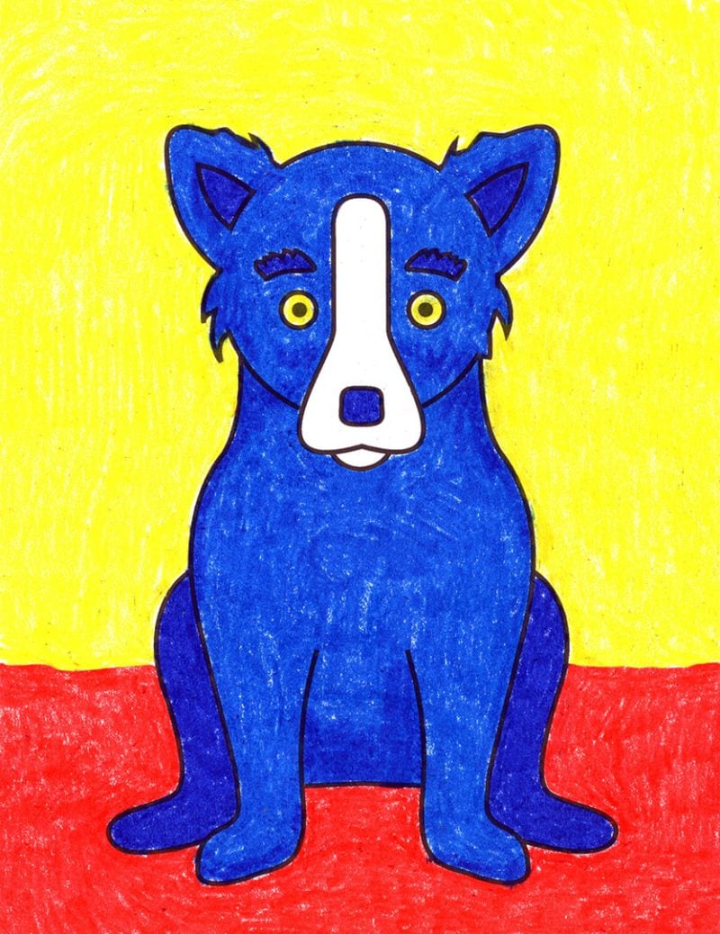 How to Draw a Blue Dog: Easy Step-by-Step Art Lesson for Kids