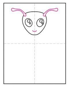 Easy How to Draw an Alien Tutorial and Alien Coloring Page