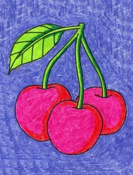 How to Draw Cherries: Easy Step-by-Step Art Lesson for Kids
