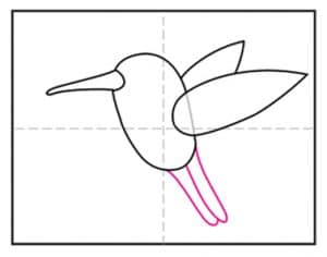 How to Draw a Hummingbird: Easy Step-by-Step Art Lesson for Kids