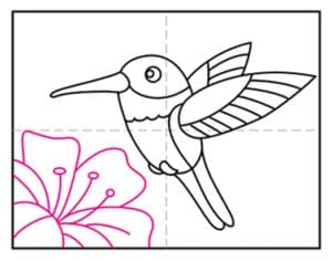 How to Draw a Hummingbird: Easy Step-by-Step Art Lesson for Kids