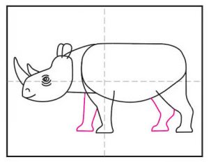 How to Draw a Rhinoceros: Easy Step-by-Step Art Lesson for Kids