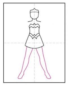 Easy How to Draw Wonder Woman Tutorial Video & Coloring Page