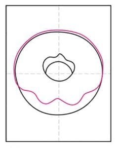 Easy How to Draw a Donut Tutorial and Donut Coloring Page