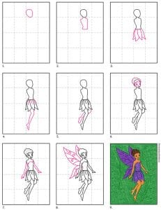 How to Draw a Fairy Easy Step-by-Step Drawing Lesson for Kids